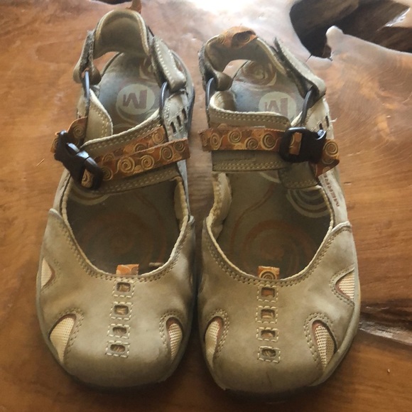 Merrell | Shoes | Merrell Siren Ginger Brindle Closed Toe Sandals 9 ...